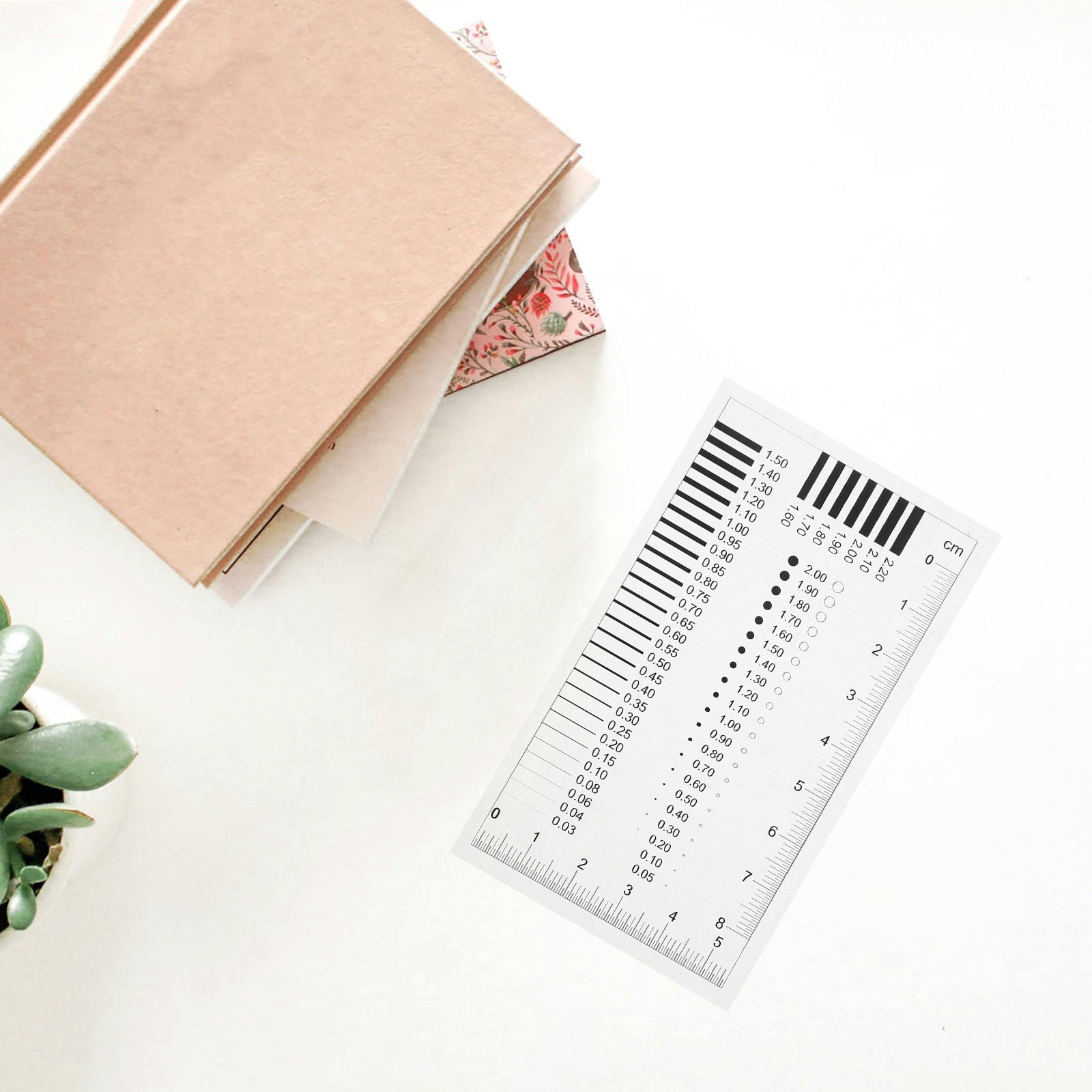 BESTONZON Crack Measurement Size Estimation Chart Gauge Film Ruler ...