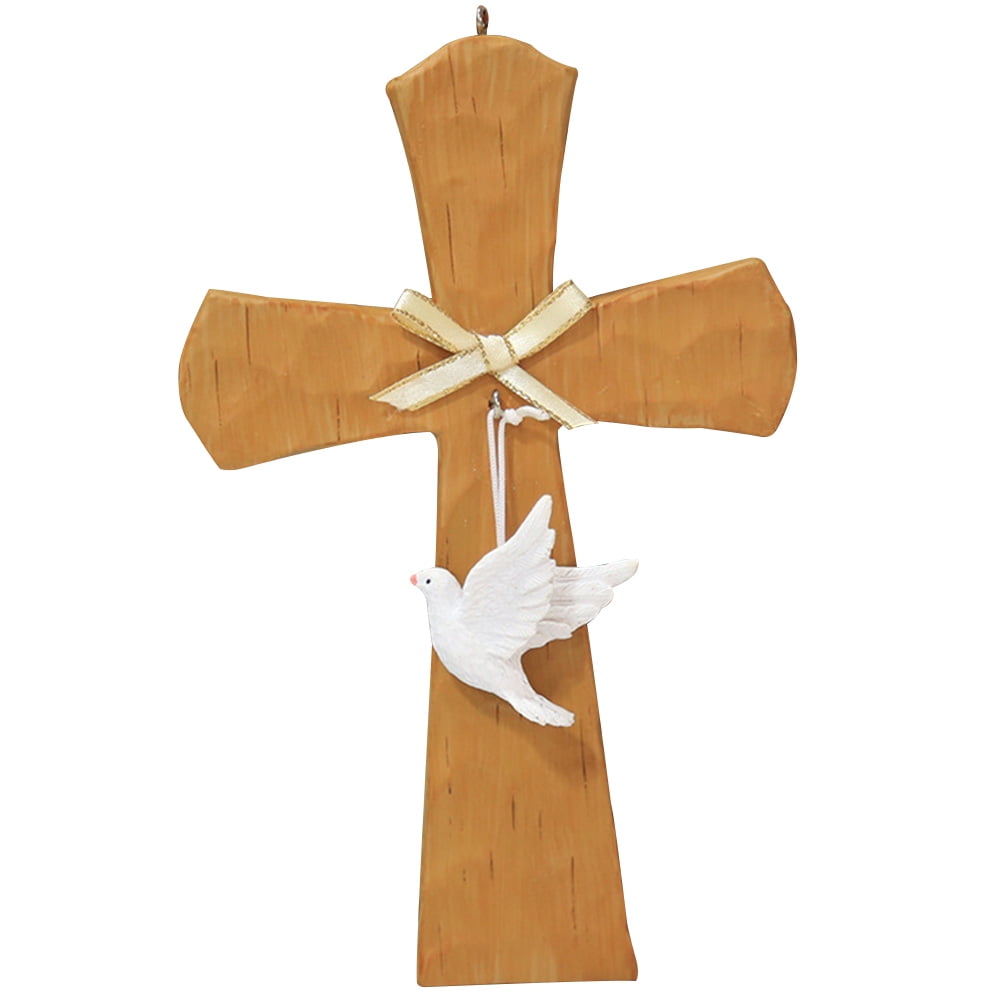Creative Religious Cross Decor with Pigeon Showcase 1 Set Cross ...