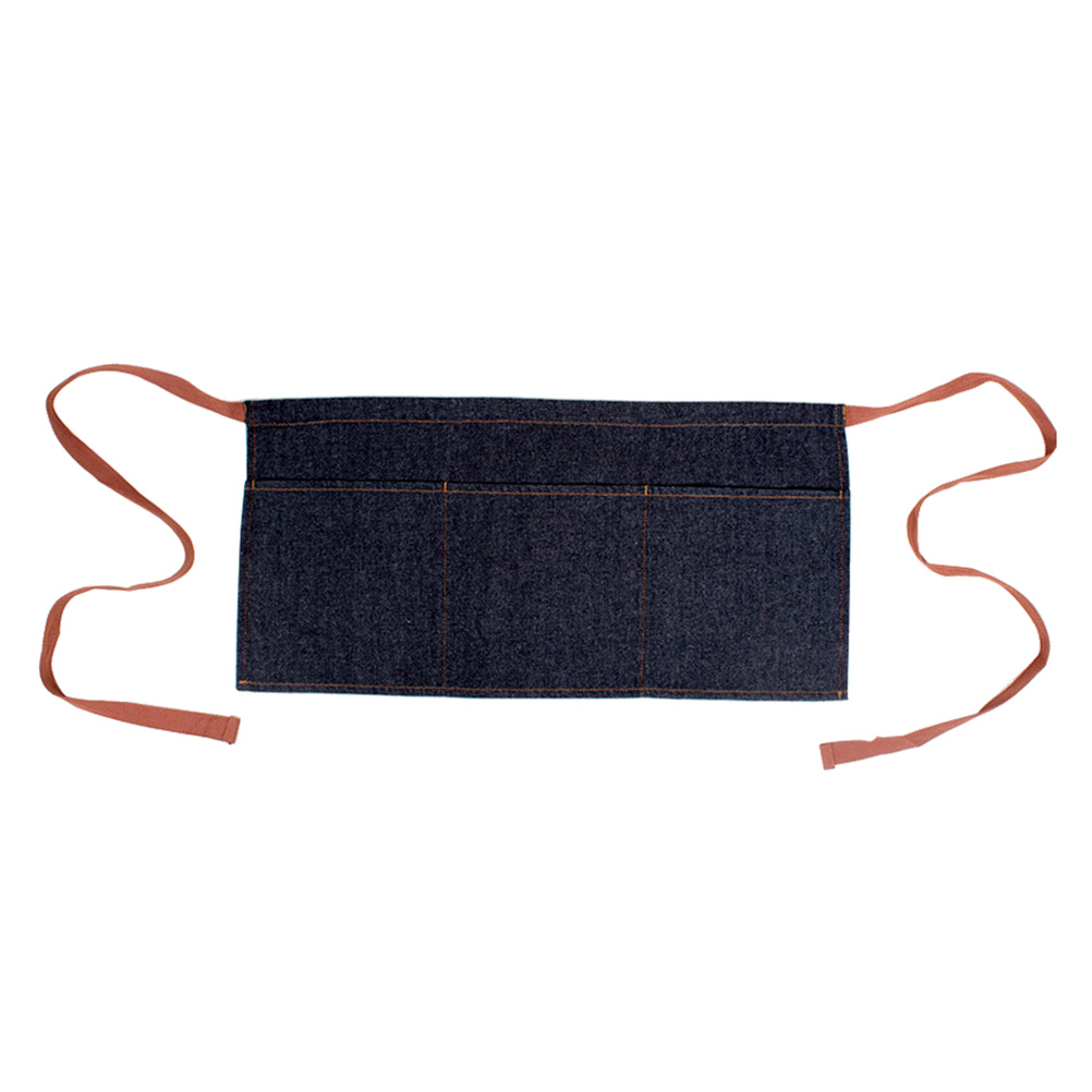 BESTONZON Denim Waist Apron Short Serving Aprons with 3 Pockets Half ...