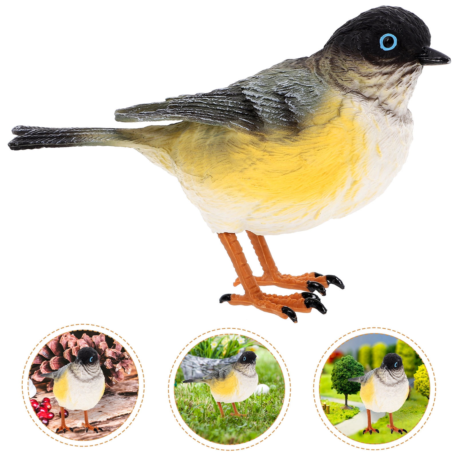 BESTONZON Desk Bird Model Artificial Bird Decor Multi-colored PVC 1 ...