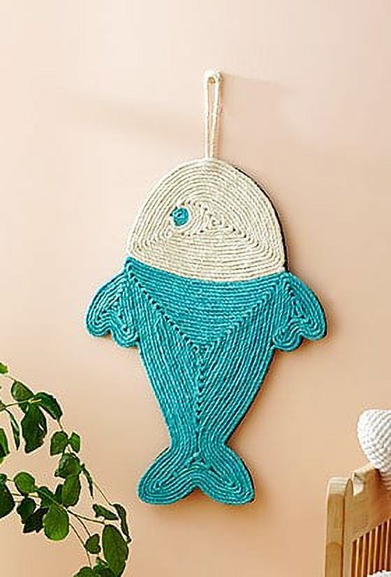 BESTONZON Fish Shaped Cat Scratcher Decorative Kitten Scratcher ...