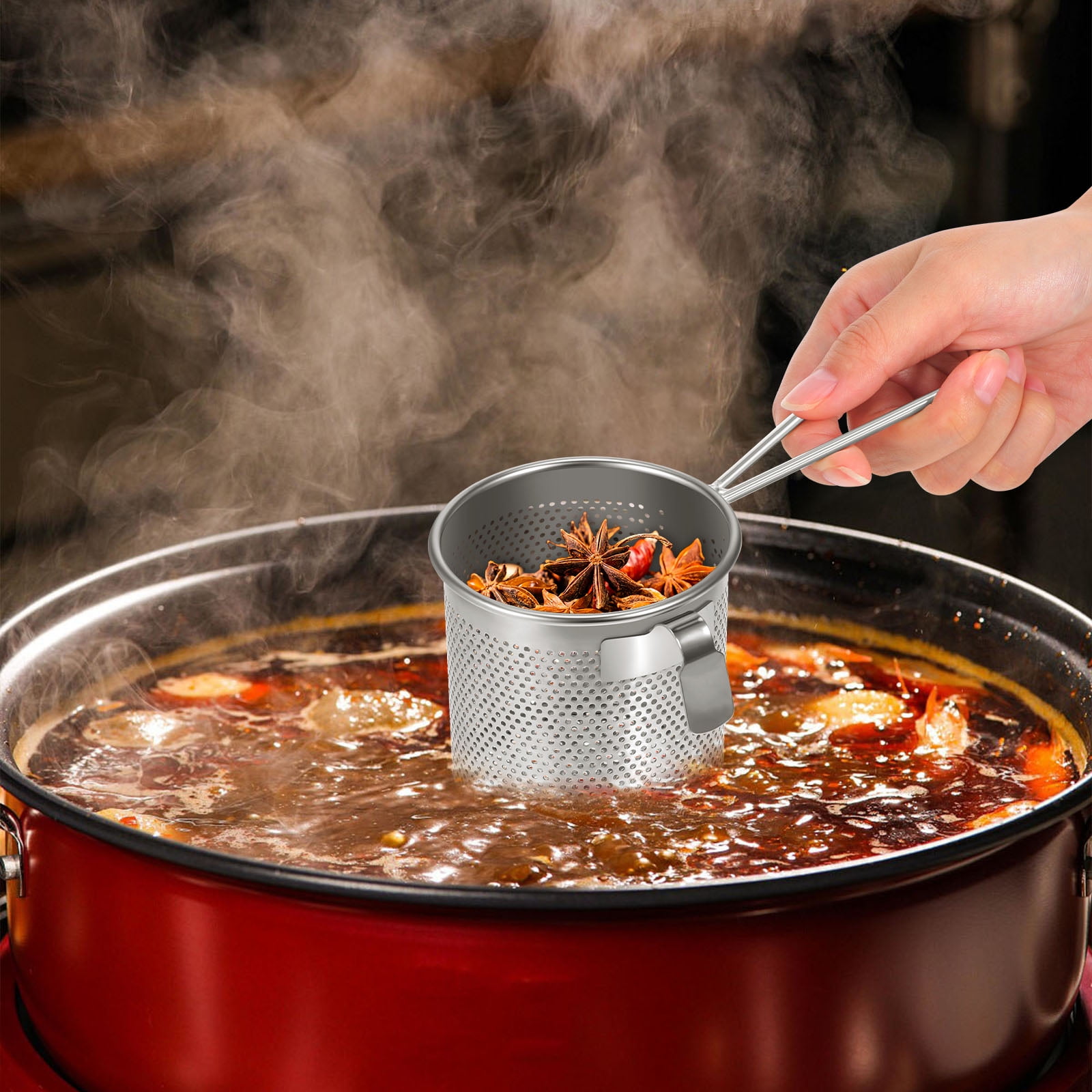 BESTONZON Hotpot Mesh Hot Pot Sieve Stainless Steel Easy to Clean 1Set ...