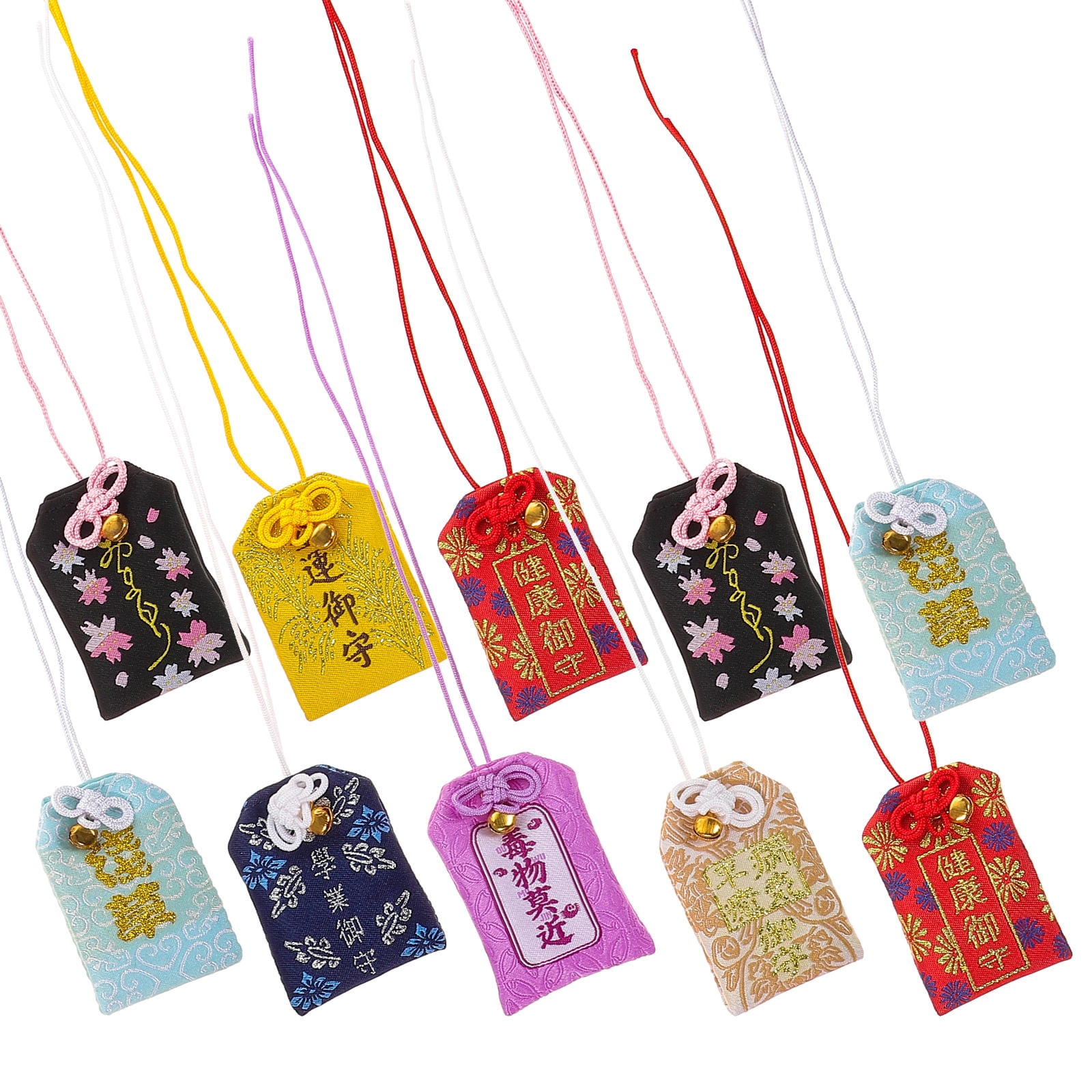 BESTONZON Japanese Omamori Fortune Bag Charm for Decor Made of Linen in ...