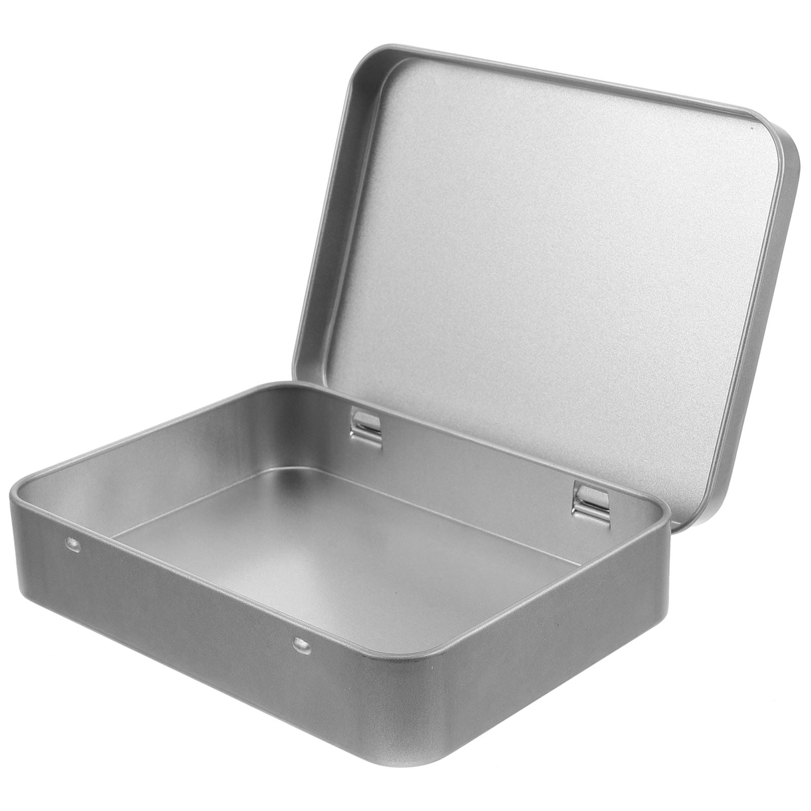 BESTONZON Rectangular Metal Tin Box With Hinged Lid Design Tinplate Digital Product Storage For ...