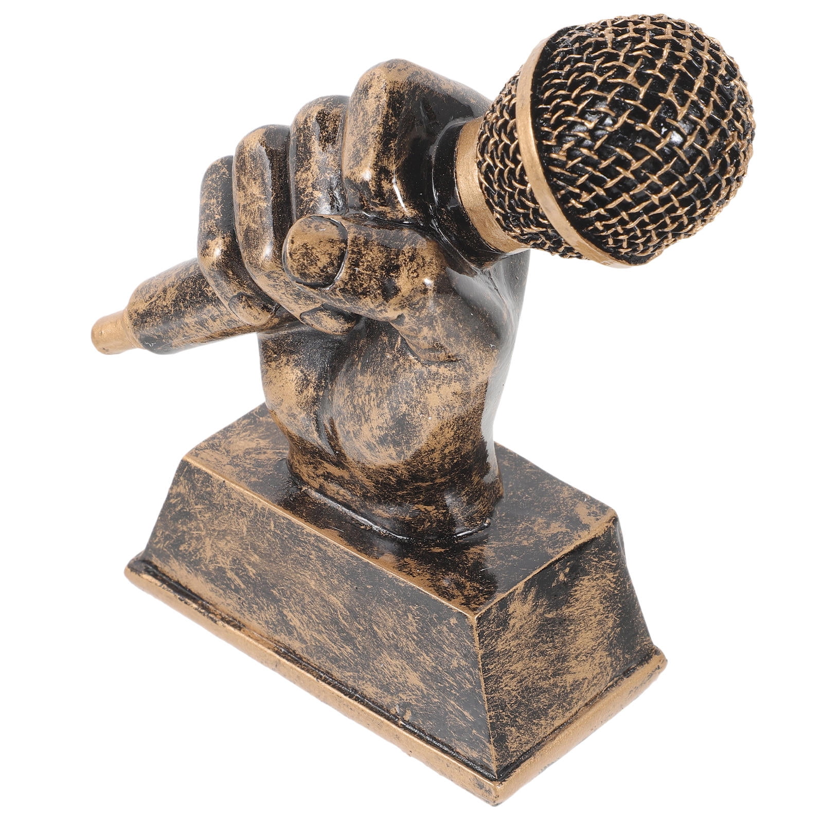 BESTONZON Retro Microphone Props Vintage Trophy Resin Props 1Pcs ...