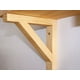 BESTONZON Triangle Wood Shelf Bracket Wooden Floating Shelf Support ...