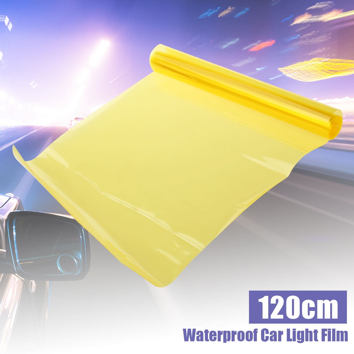BESTONZON Yellow Waterproof Car Headlight Tint Film Durable Vinyl Self ...