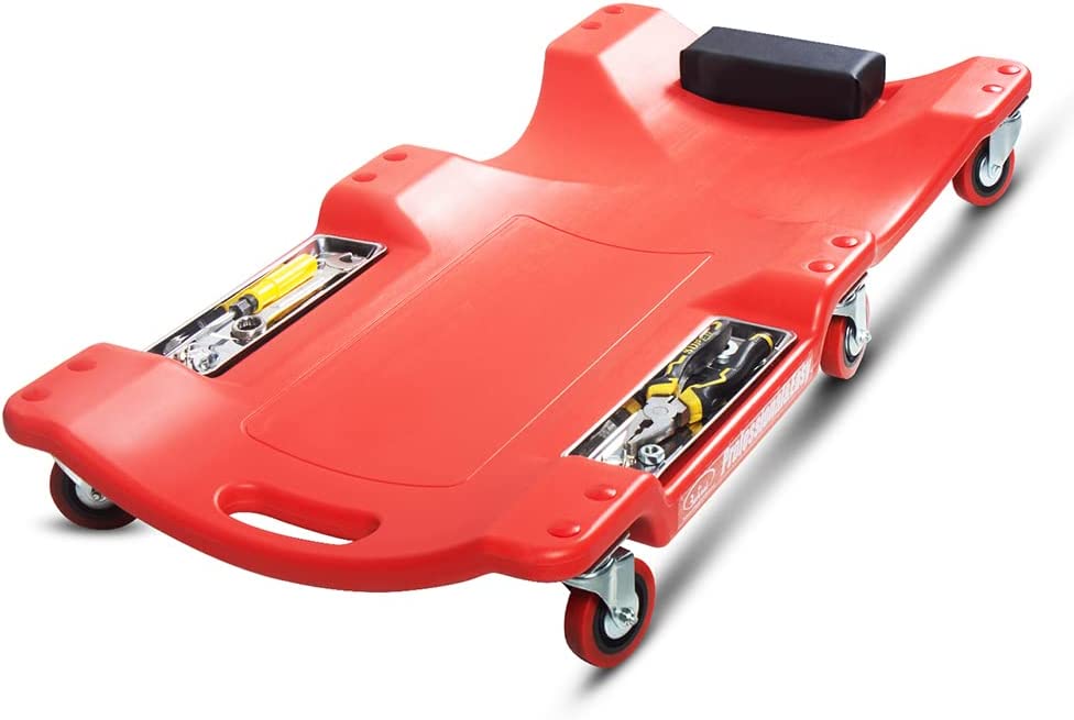 BESTOOL 40'' Heavy-Duty Mechanic Creeper with Durable Casters, Low ...