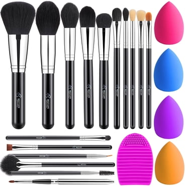 Floleo 20pcs Professional Makeup Brushes Kit with Foundation, Eye ...