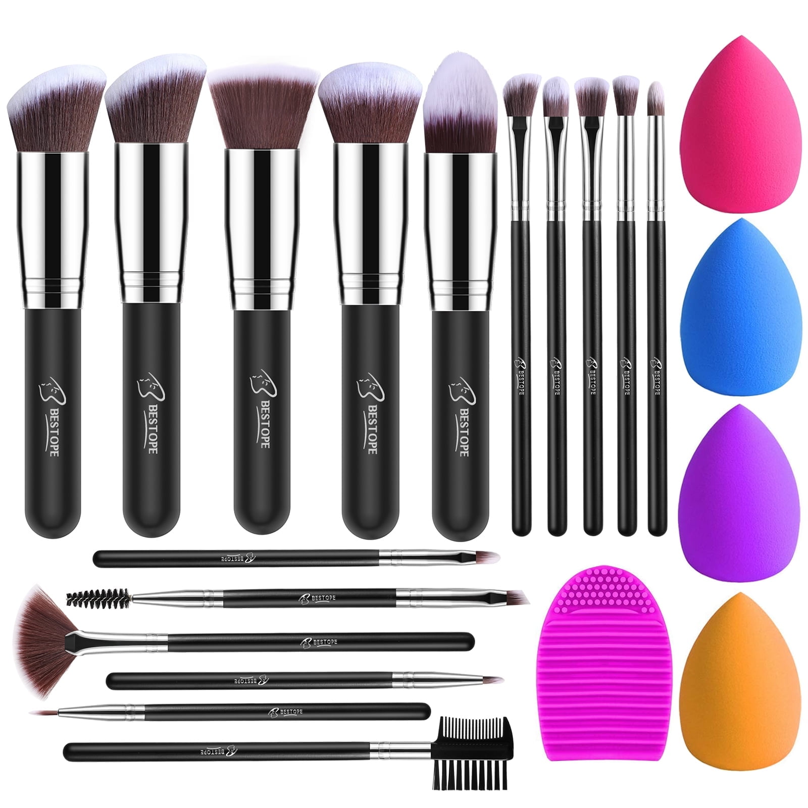 BESTOPE 16PCs Premium Makeup Brushes Set with Concealer, Foundation ...