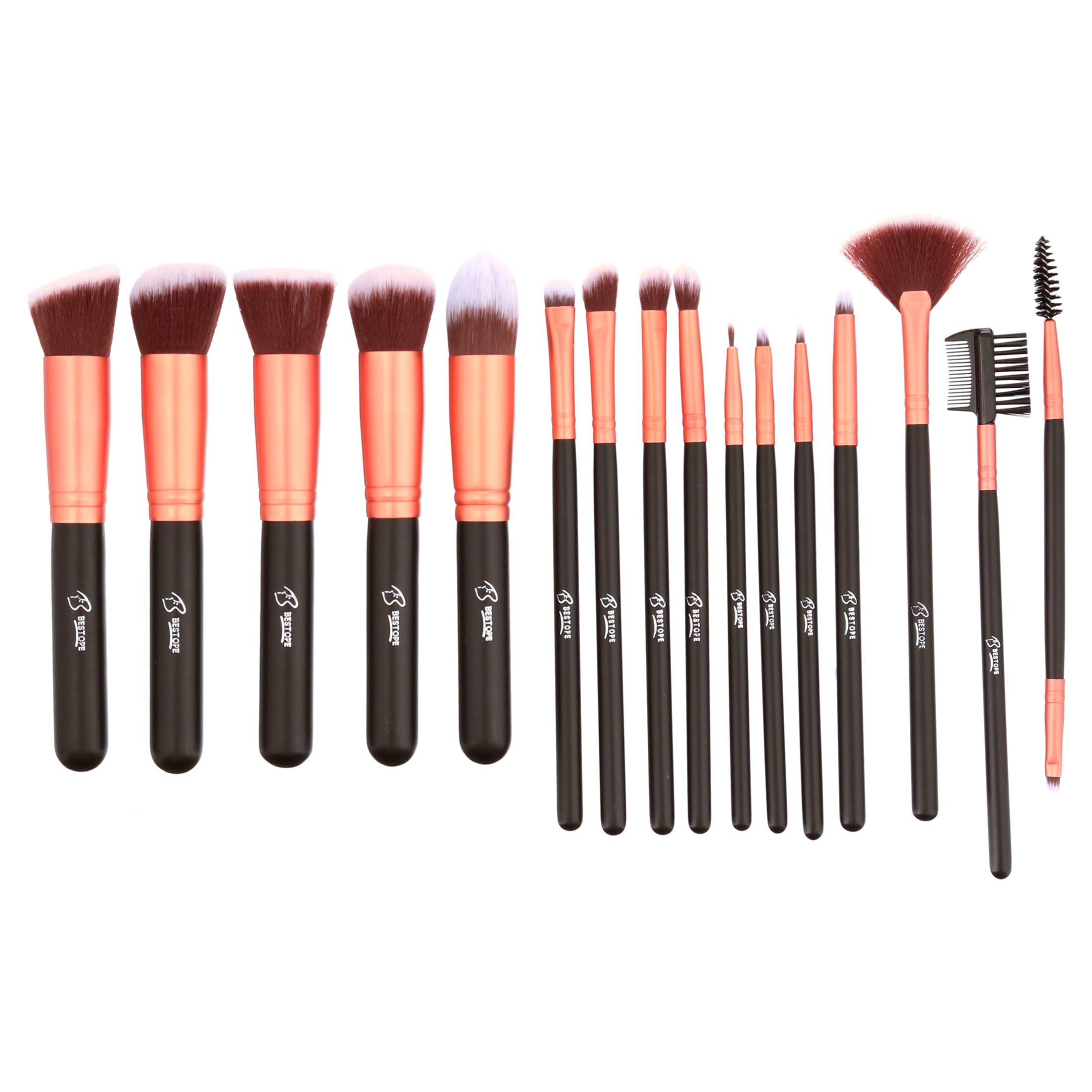 BESTOPE PRO 16 Pcs Synthetic Makeup Brushes Set - Foundation ...