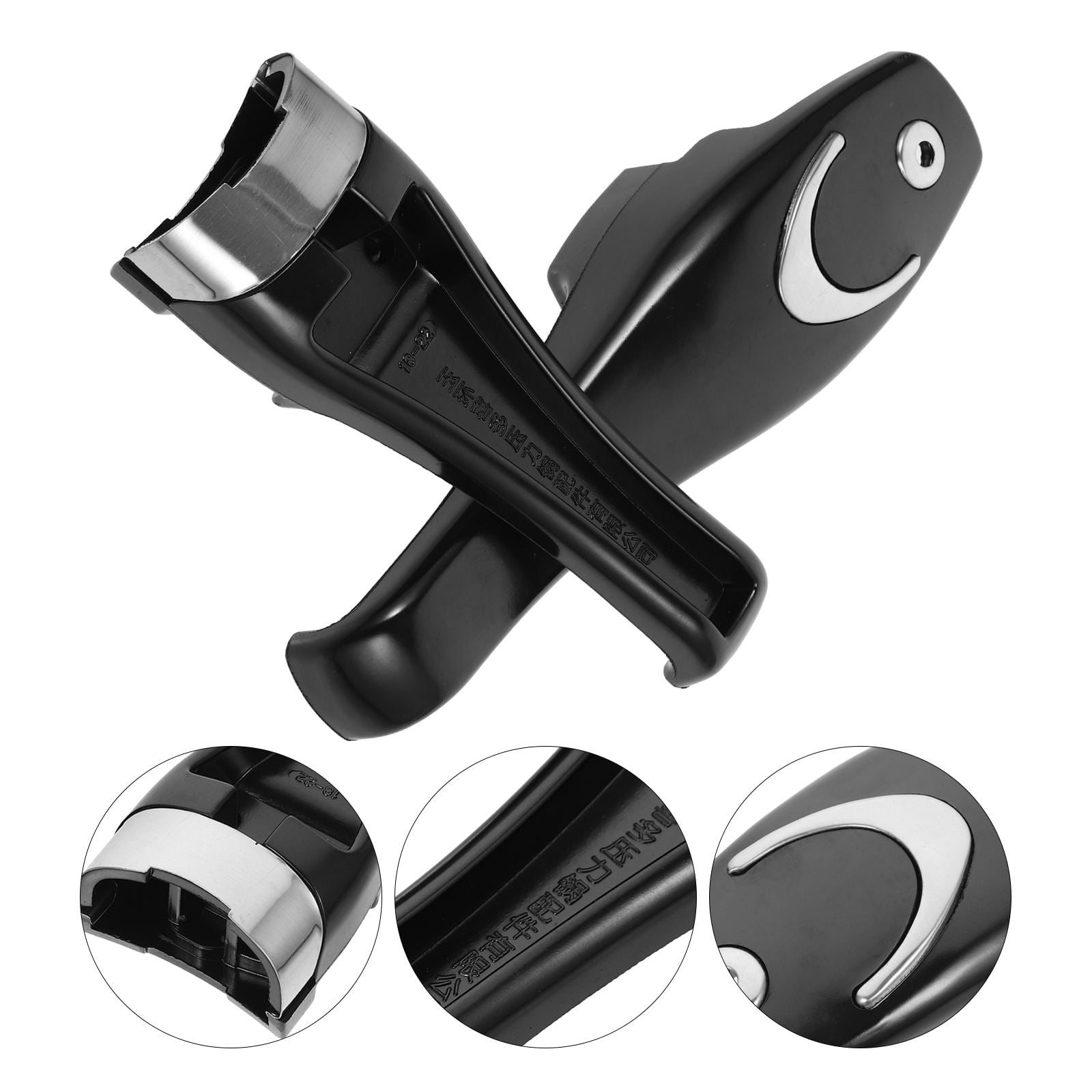 BESTOYARD 1 Pair of Ergonomic Design Pots with Removable Handles Black ...