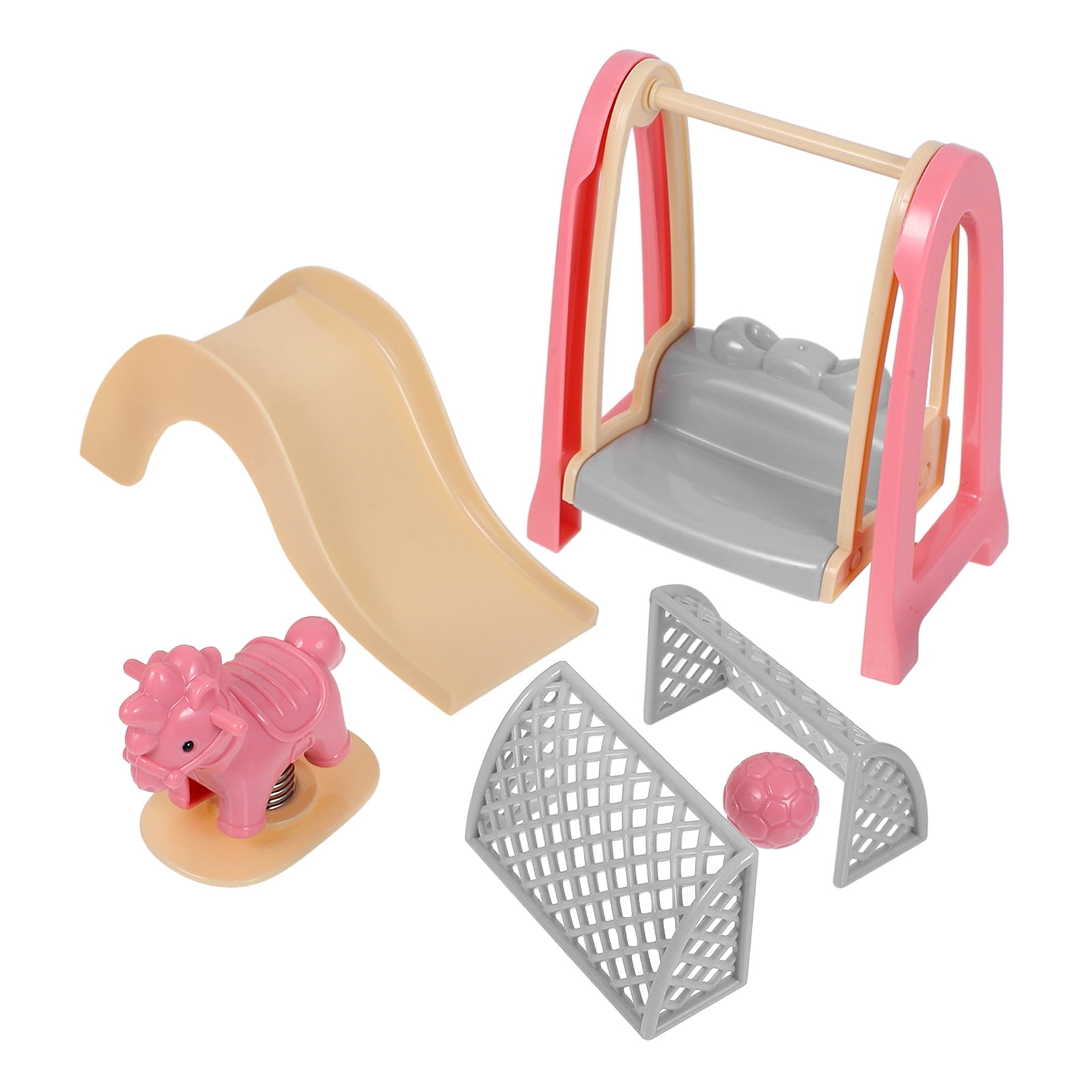 BESTOYARD 1 Set Miniature Slide Swing Football Goal Metal Multi for ...
