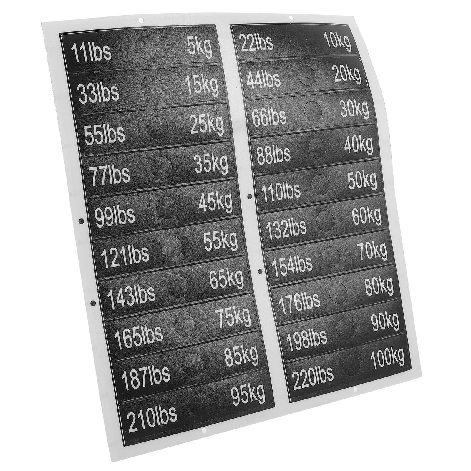 BESTOYARD Weight Label Stickers Black Adhesive Gym Equipment Tags Easy ...