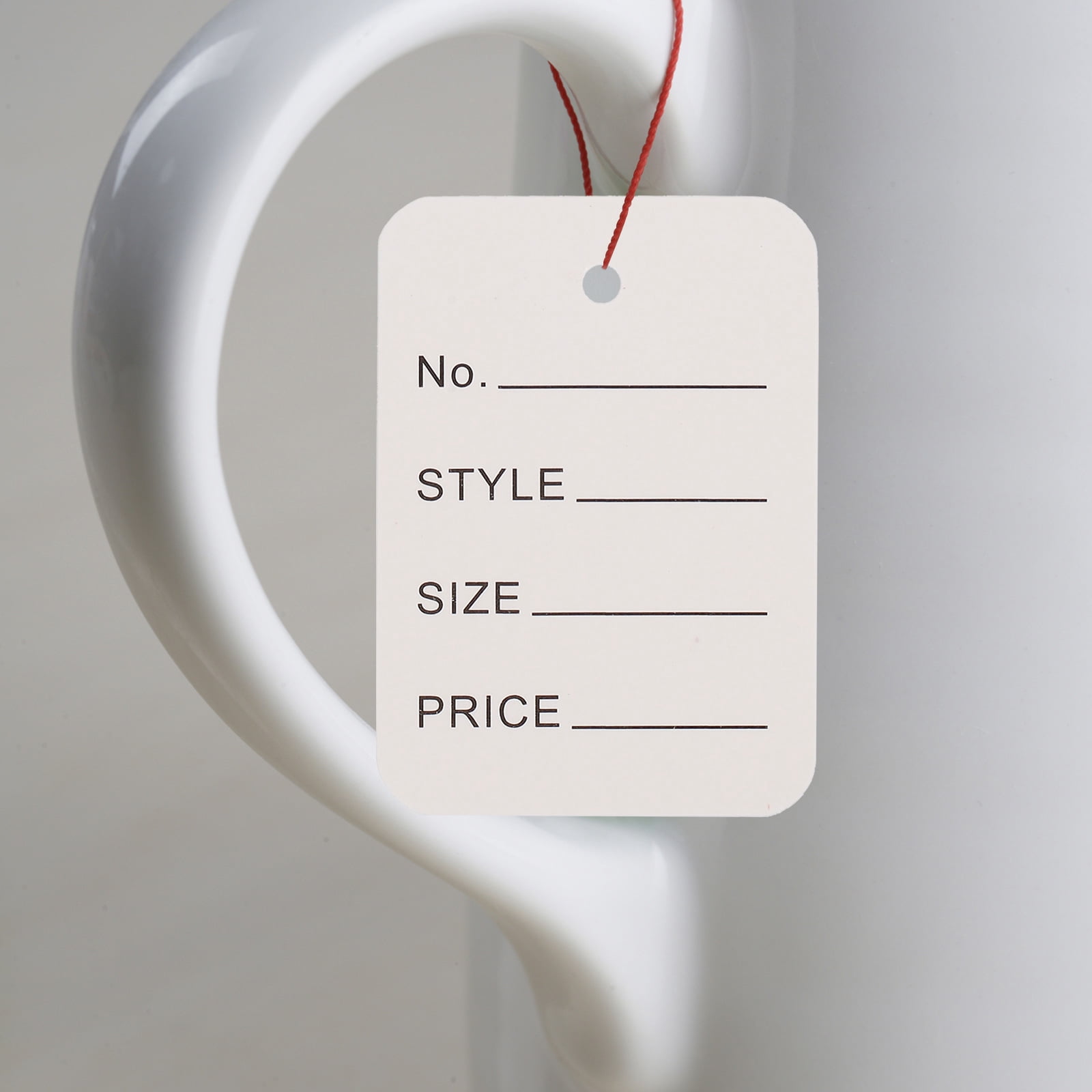 BESTOYARD 1000Pcs Practical White Paper Price Tags with Hanging Hole ...