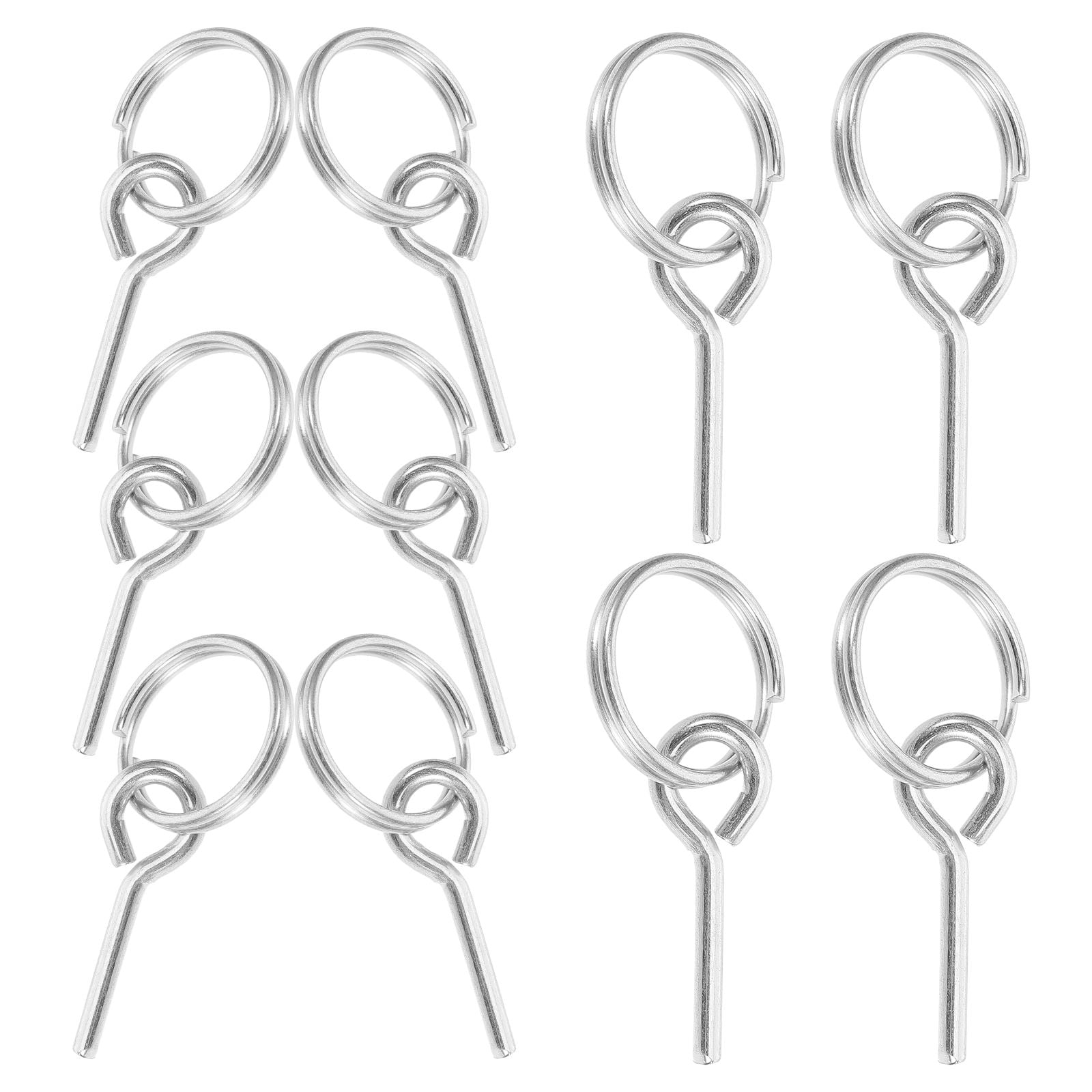 BESTOYARD 10Pcs Tent Outdoor Connect Pin Plated Silver Metal Rope Ring ...