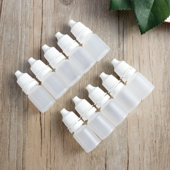 BESTOYARD Clear Plastic Dropper Bottle White 10Pcs for Controlled ...