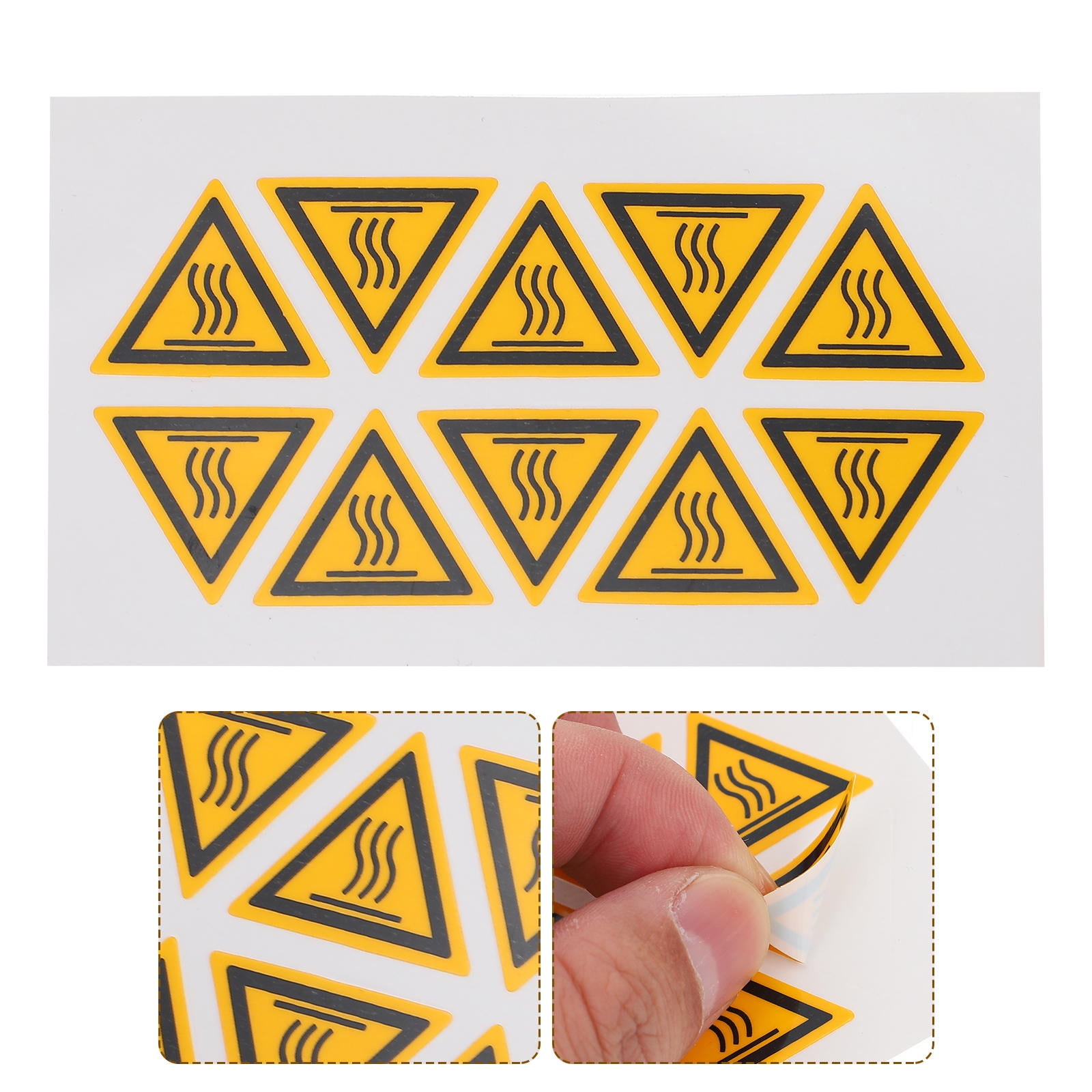 BESTOYARD Caution Signs Game Safety Indication Black PP Synthetic Paper ...