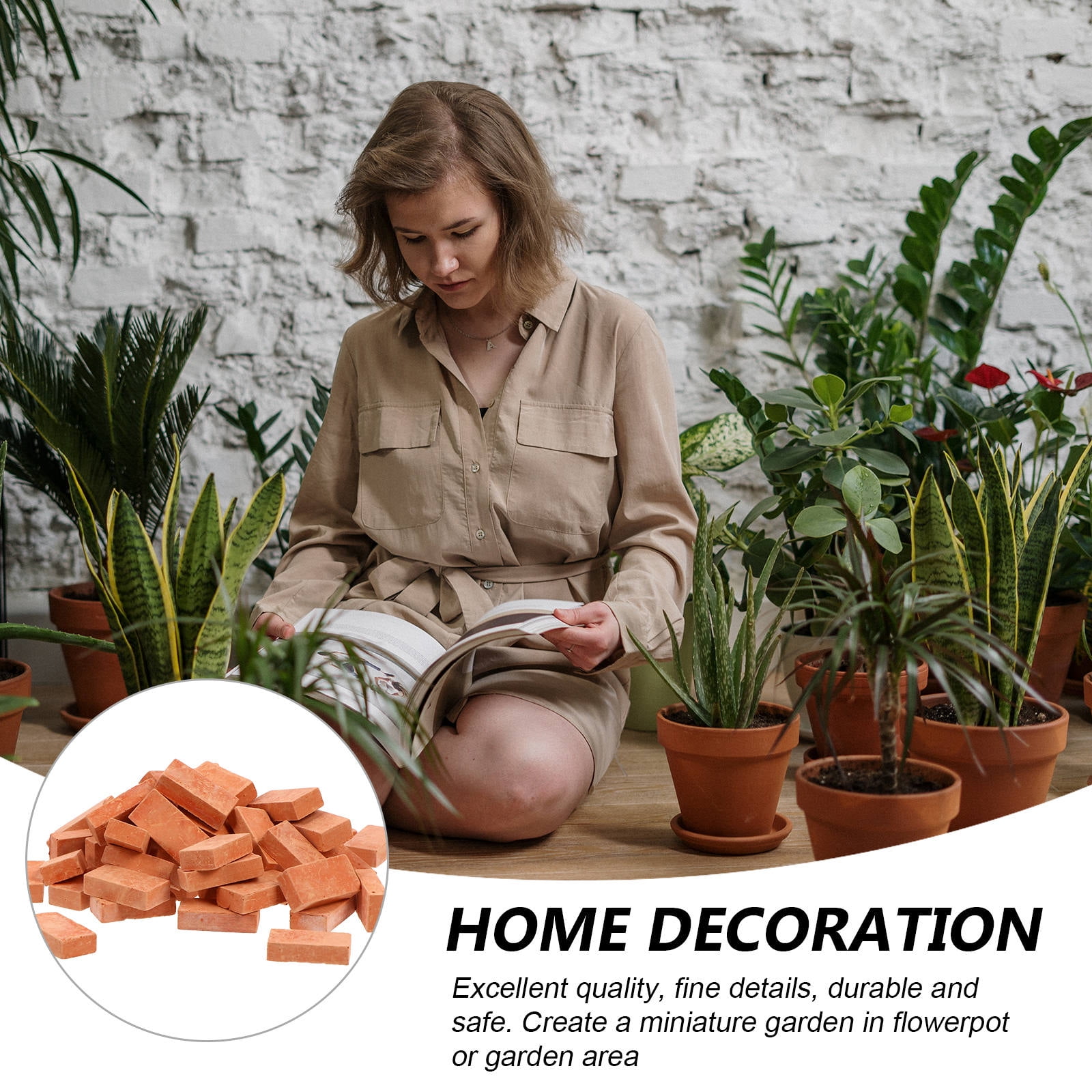 BESTOYARD 12Pack Diy Miniature Brick Models Clay Material For Dollhouse ...