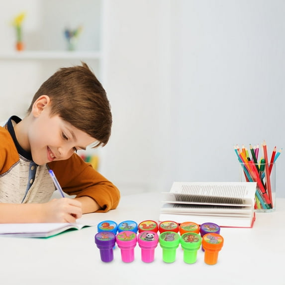 BESTOYARD Zoo Animal Stamps Plastic Assorted Color 12Pcs - Walmart.com