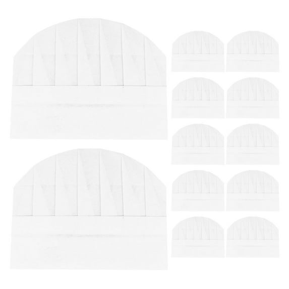 BESTOYARD 12Pcs Paper Bakers Hats White Disposable Hair Protection ...