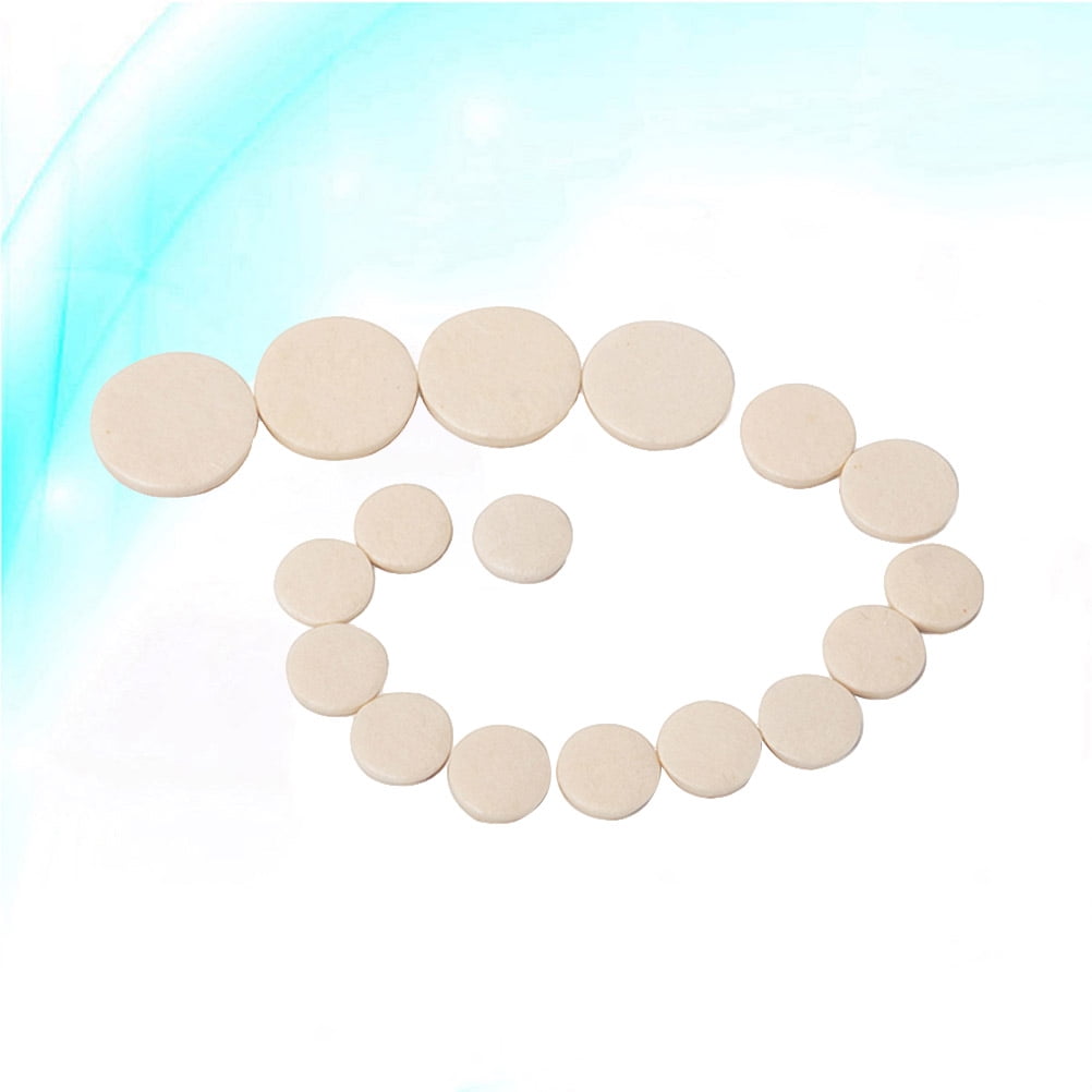 BESTOYARD 17 Pcs Woodwind Replacement Pad Faux Leather Ivory Clarinet ...