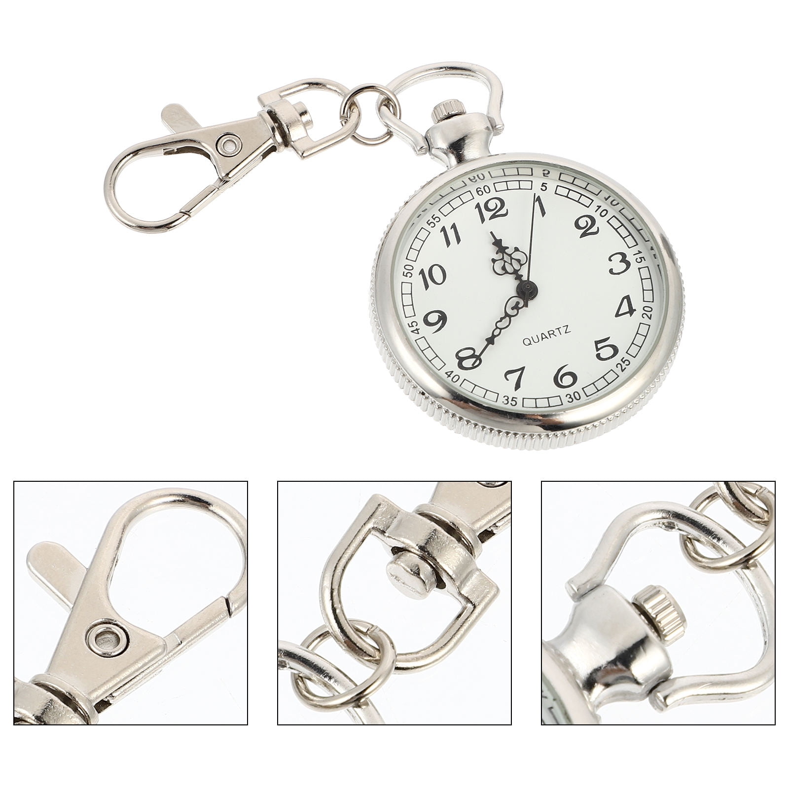 BESTOYARD 1Pc White Nurse Fob Watch with Quartz Movement Hanging Design ...
