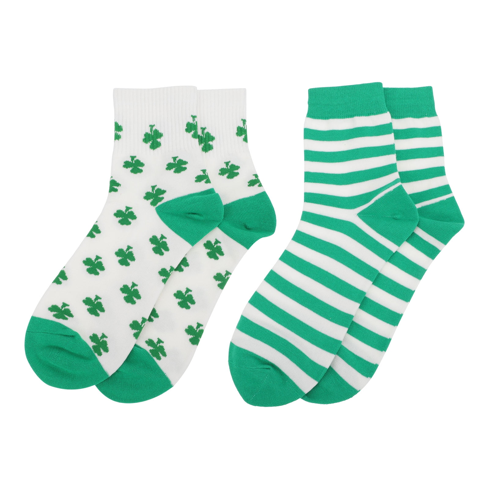BESTOYARD 2Pairs Saint Patrick Socks Mid Calf Comfortable Warm Festival ...