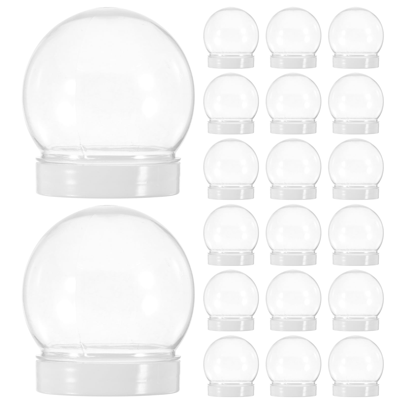 BESTOYARD 20Pcs Empty Jars Plastic Round Ball Shape for Home Use ...