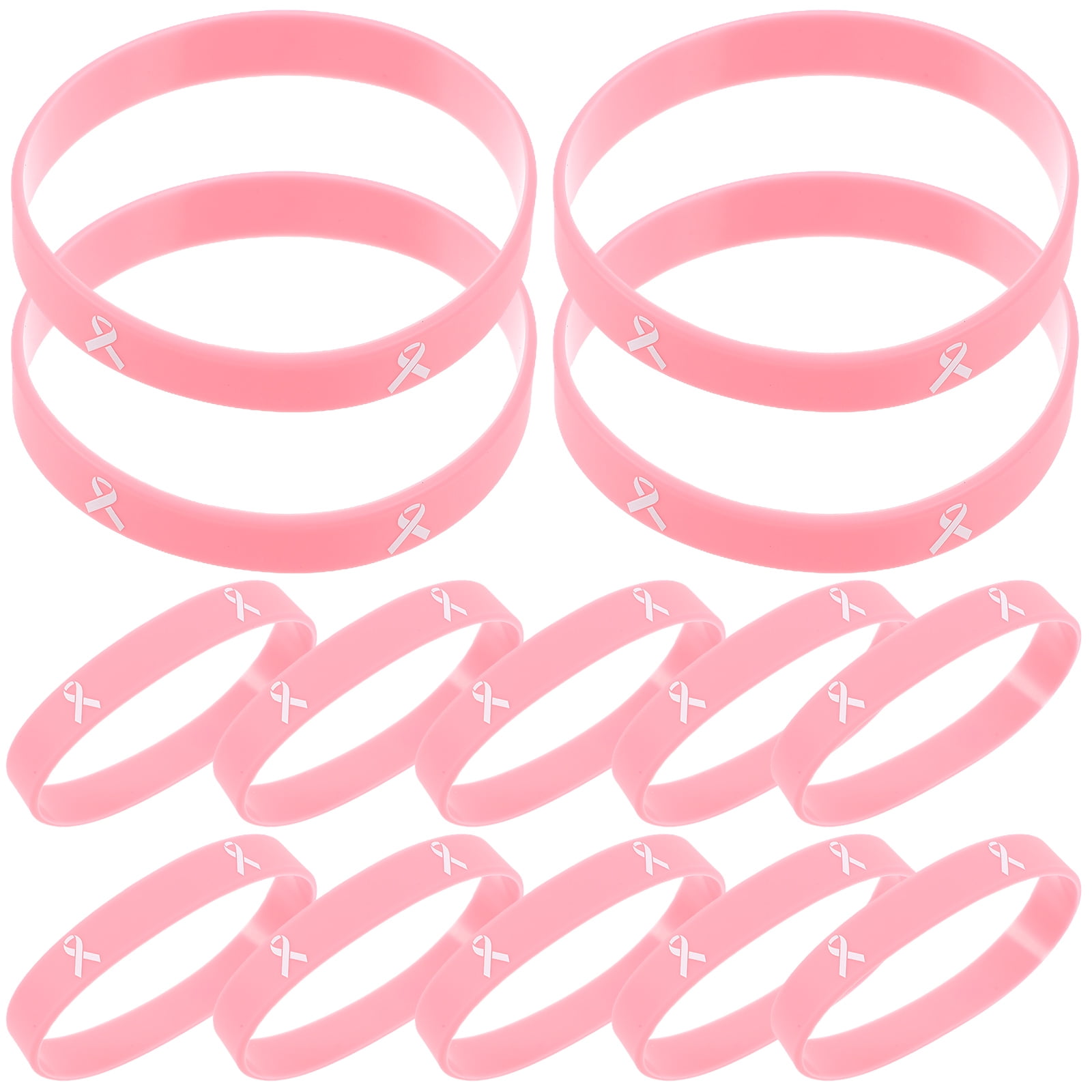BESTOYARD 20pcs Pink Bracelets for Teen Girls Round Silicone Simple ...
