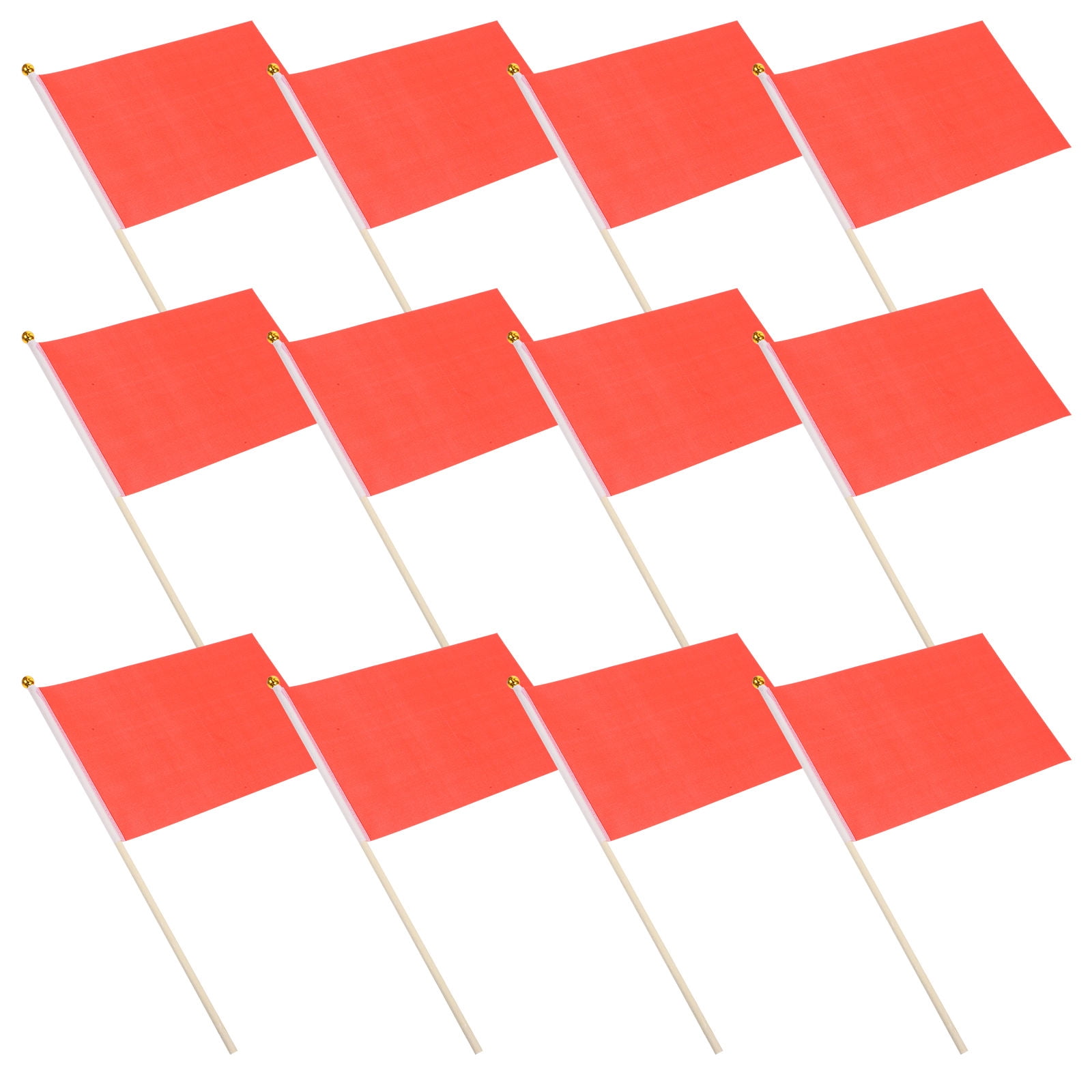 BESTOYARD 25pcs Small Solid Color Flags Red Polyester for Celebrations ...