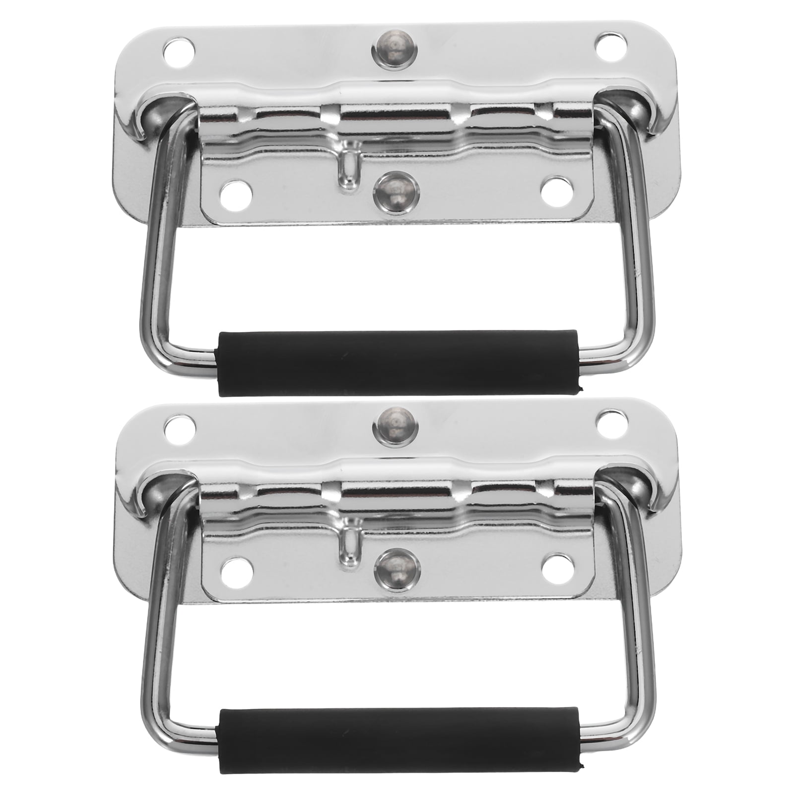 BESTOYARD 2Pcs Plated Silver Metal Tool Box Handle Flight Case Pull ...