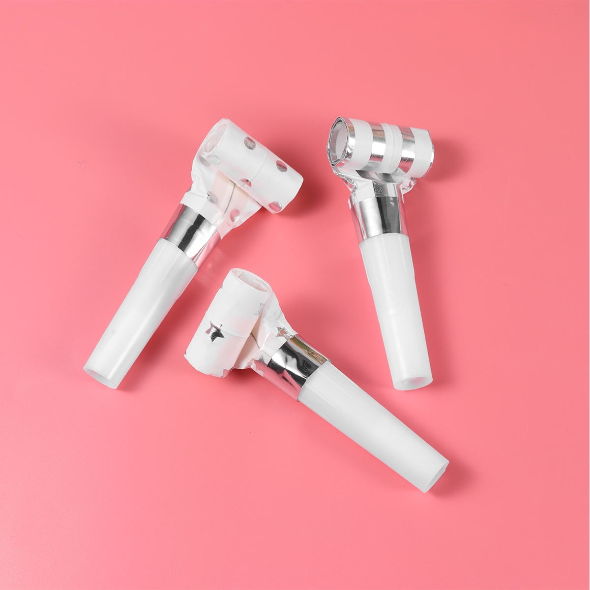 BESTOYARD 30PCS Wedding Party Blowers Plastic Silver for Kids ...