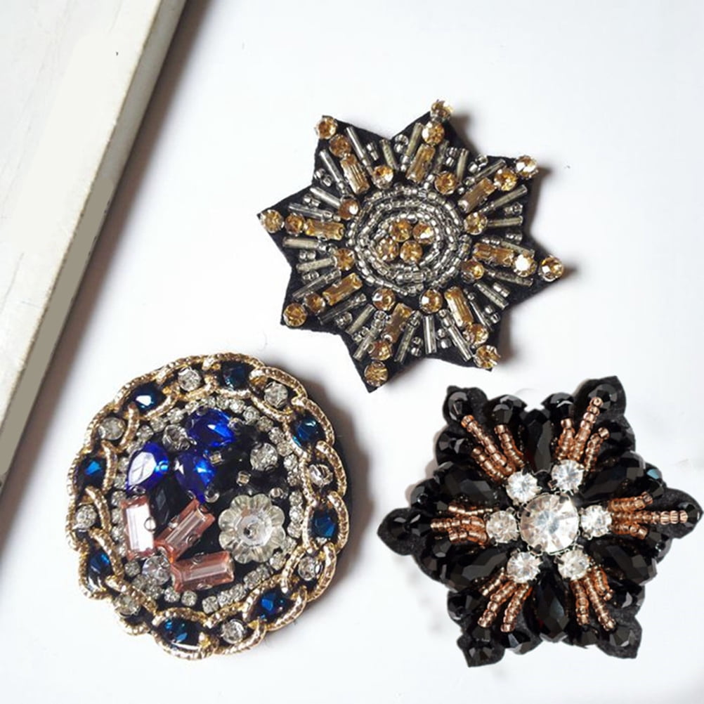 BESTOYARD 3Pcs Delicate Chain Circle Embroidery Patches Assorted Color ...