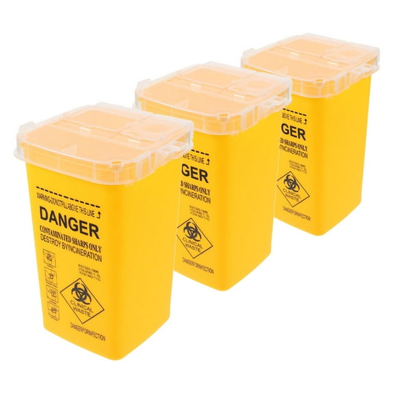 BESTOYARD Sharp Containers For Needles Sharps Disposal Container Yellow ...