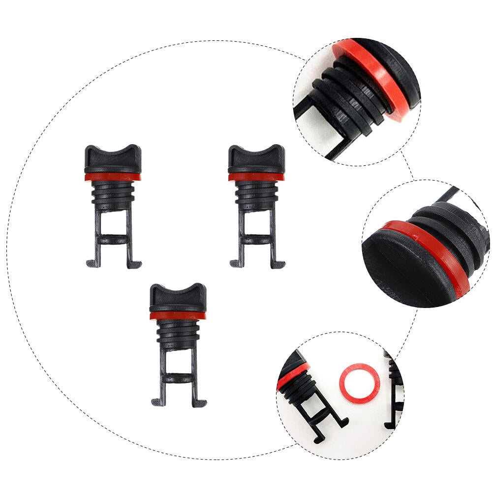 BESTOYARD 3pcs Scupper Plug Kayak Red Rubber Gasket Prevent Seepage ...