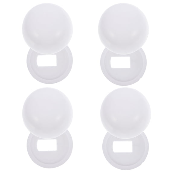 BESTOYARD Plastic Toilet Bolt Caps White Conceal Fasteners for Toilet ...