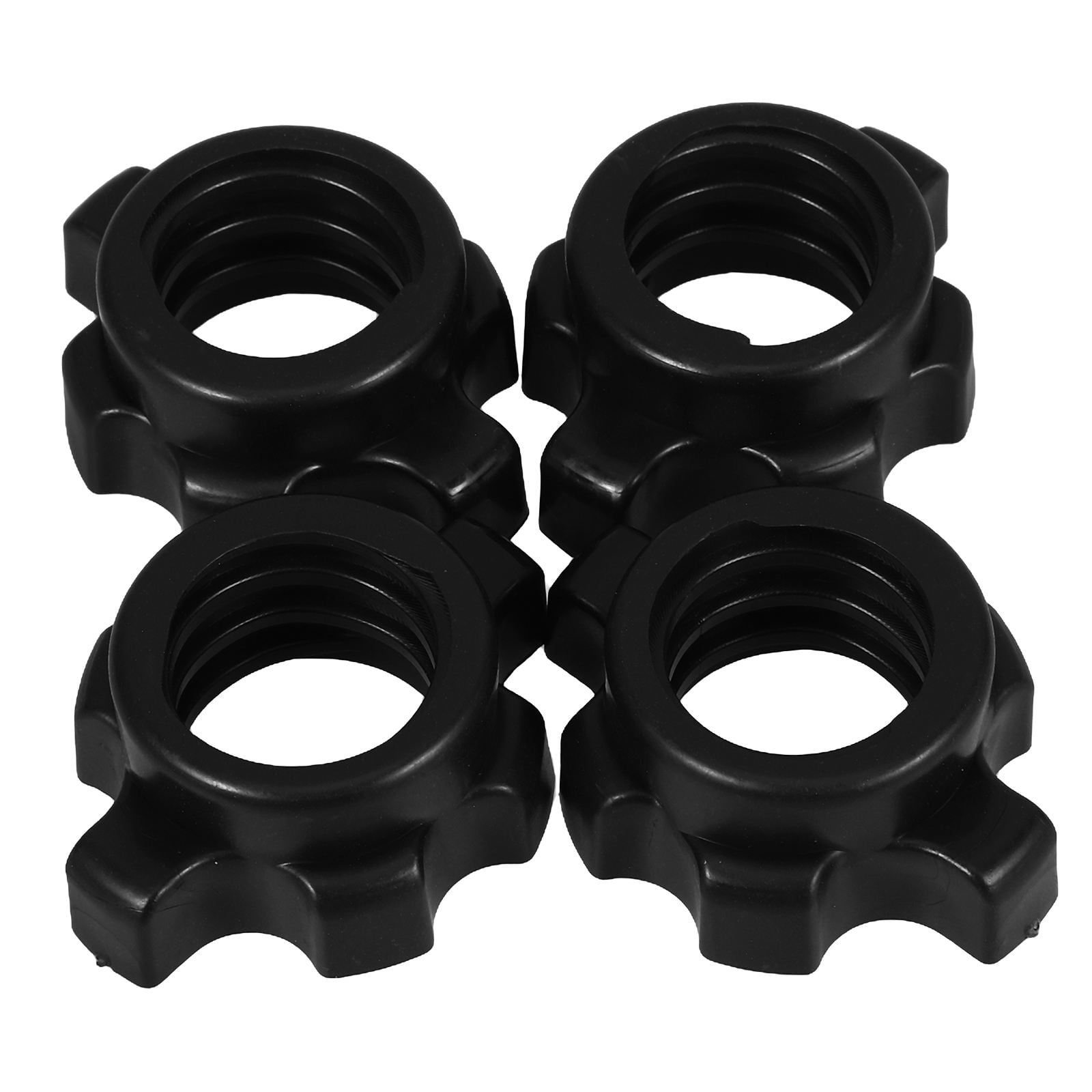 BESTOYARD 4 Pcs Adjustable Dumbbell Screw Nuts Black PE Stable Training ...