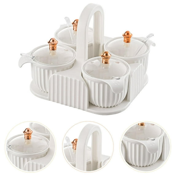 BESTOYARD 4 Piece Spice Container Set with Lids Kitchen Storage ...