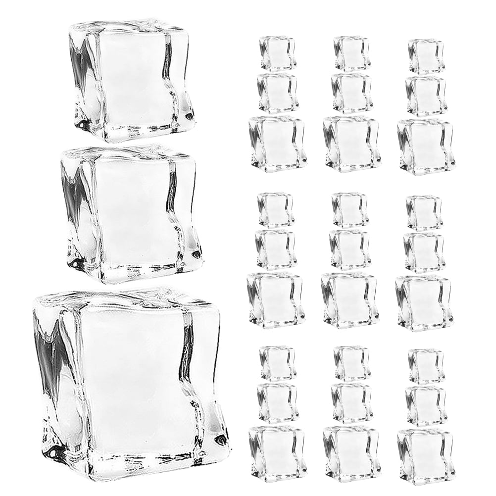 BESTOYARD 40Pcs Reusable Ice Cubes Acrylic Ice Cubes For Bar And Home ...
