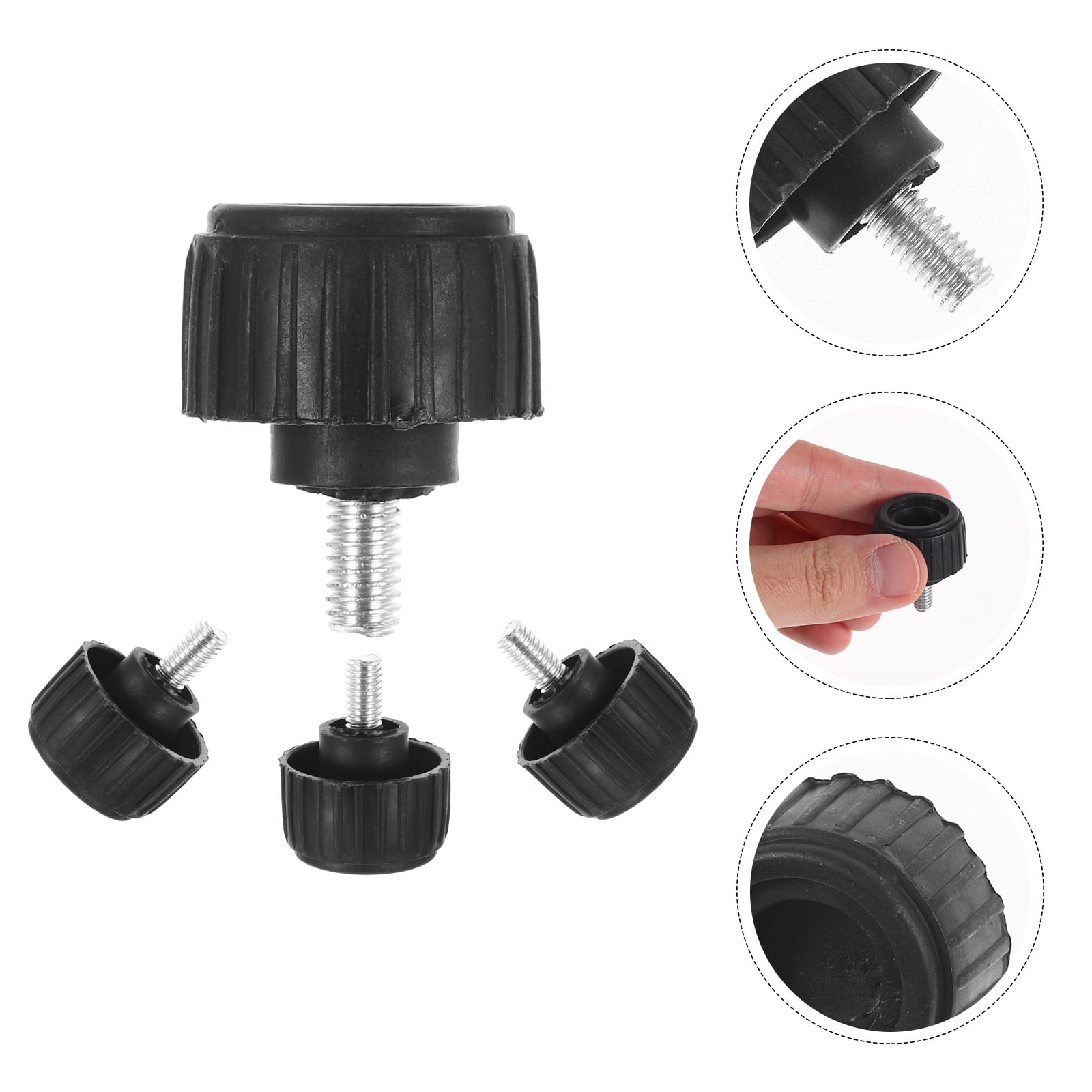 BESTOYARD 4Set Black Rubber and Iron Scale Feet for Platform Scale ...