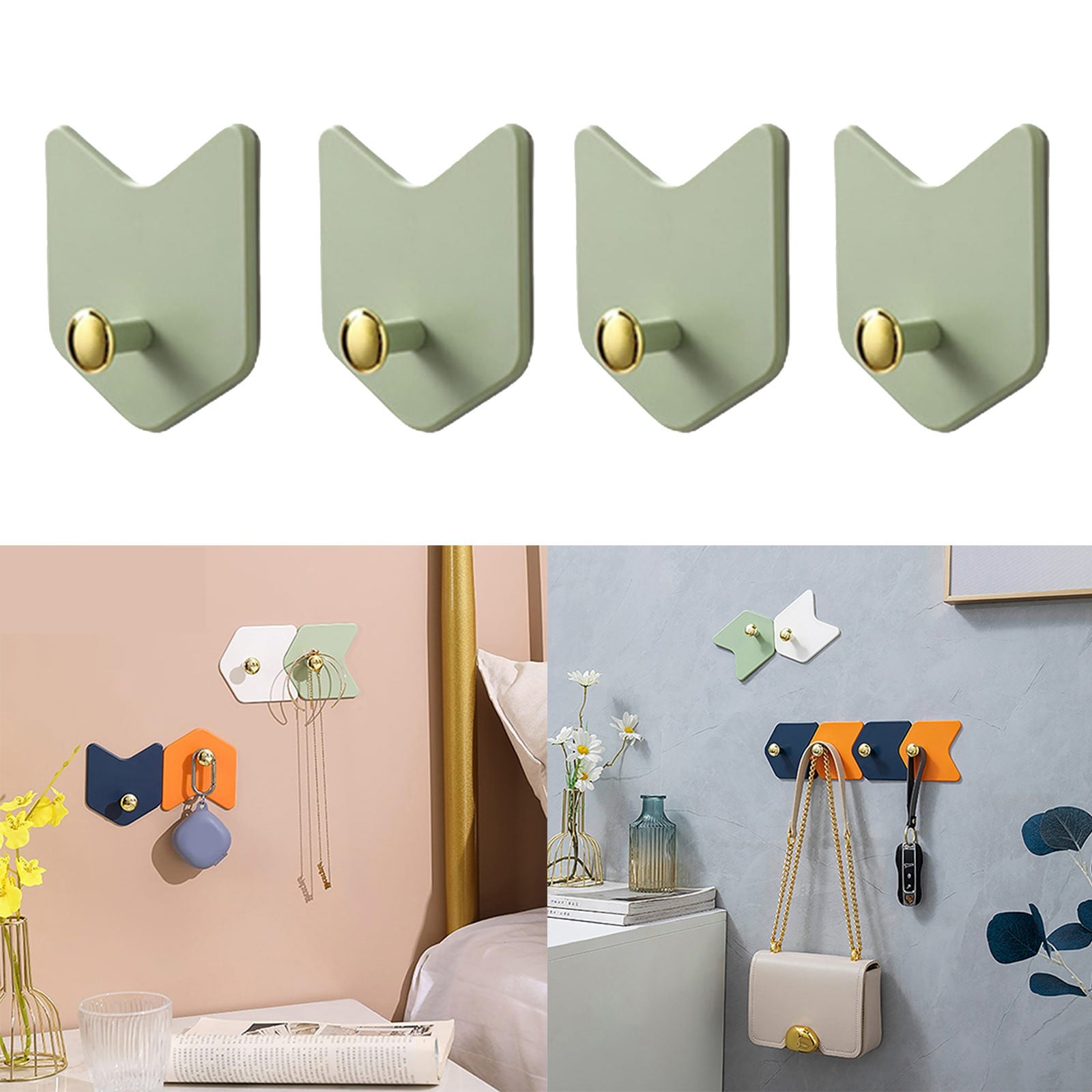 BESTOYARD 4pcs Strong Sticky Hook Room Decor Aesthetic Bathroom Door ...