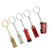 BESTOYARD 5Pcs England Style Keychain Zinc Alloy Key Chain Decoration ...