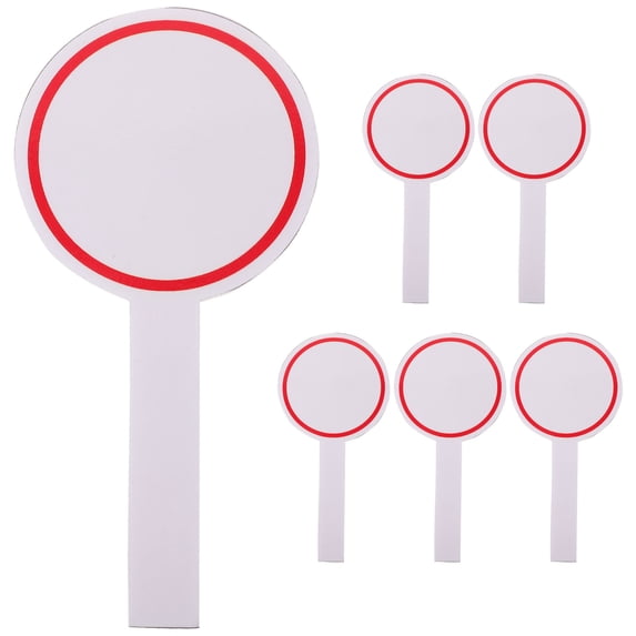 BESTOYARD 6Pcs White Foam Handheld Whiteboards Single Side Erasable ...