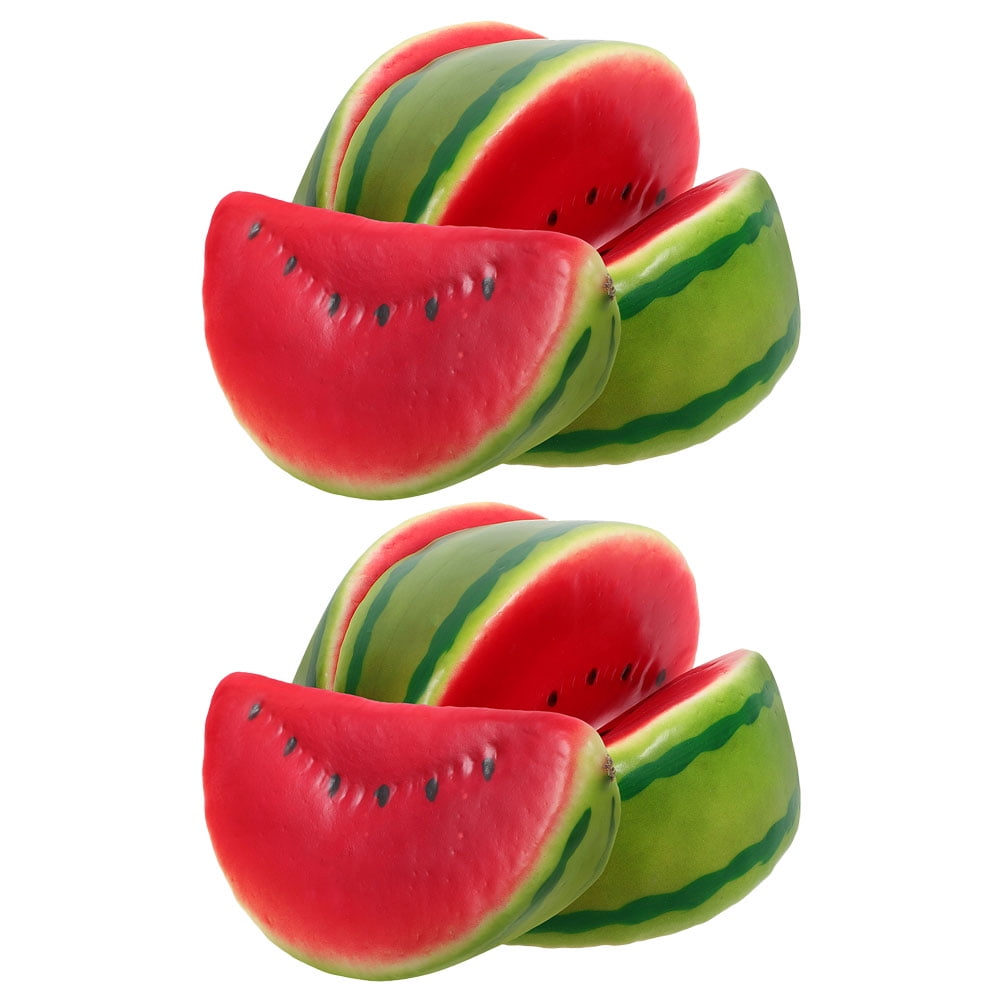 BESTOYARD 8Pcs Artificial Watermelon Slices Red Foams Decoration For ...