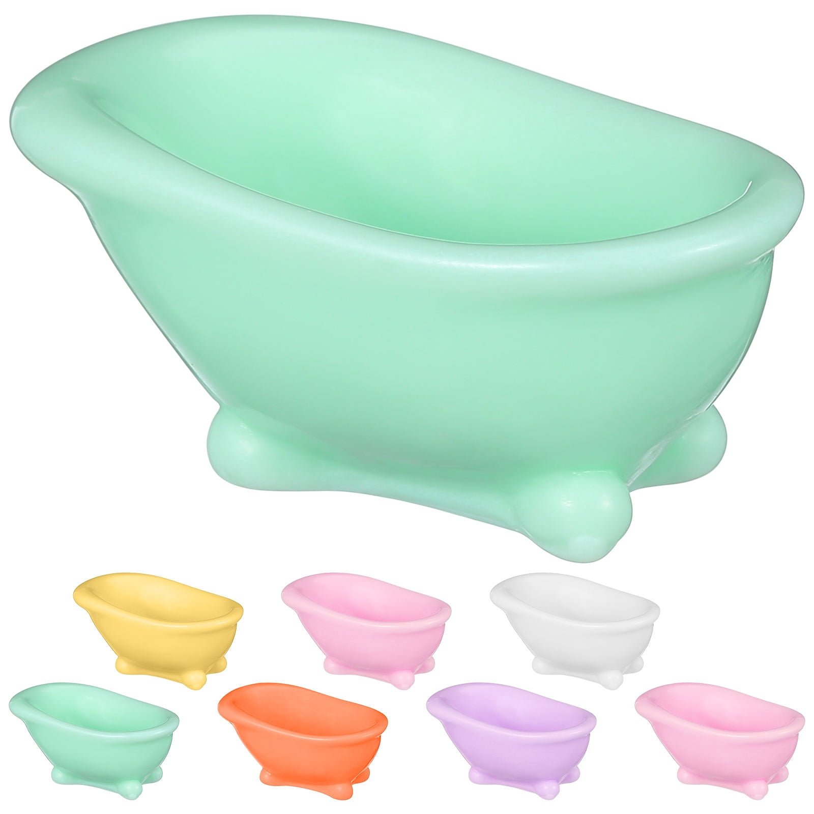BESTOYARD 8pcs Miniature Dollhouse Bathtub Toy Container for Dolls ...