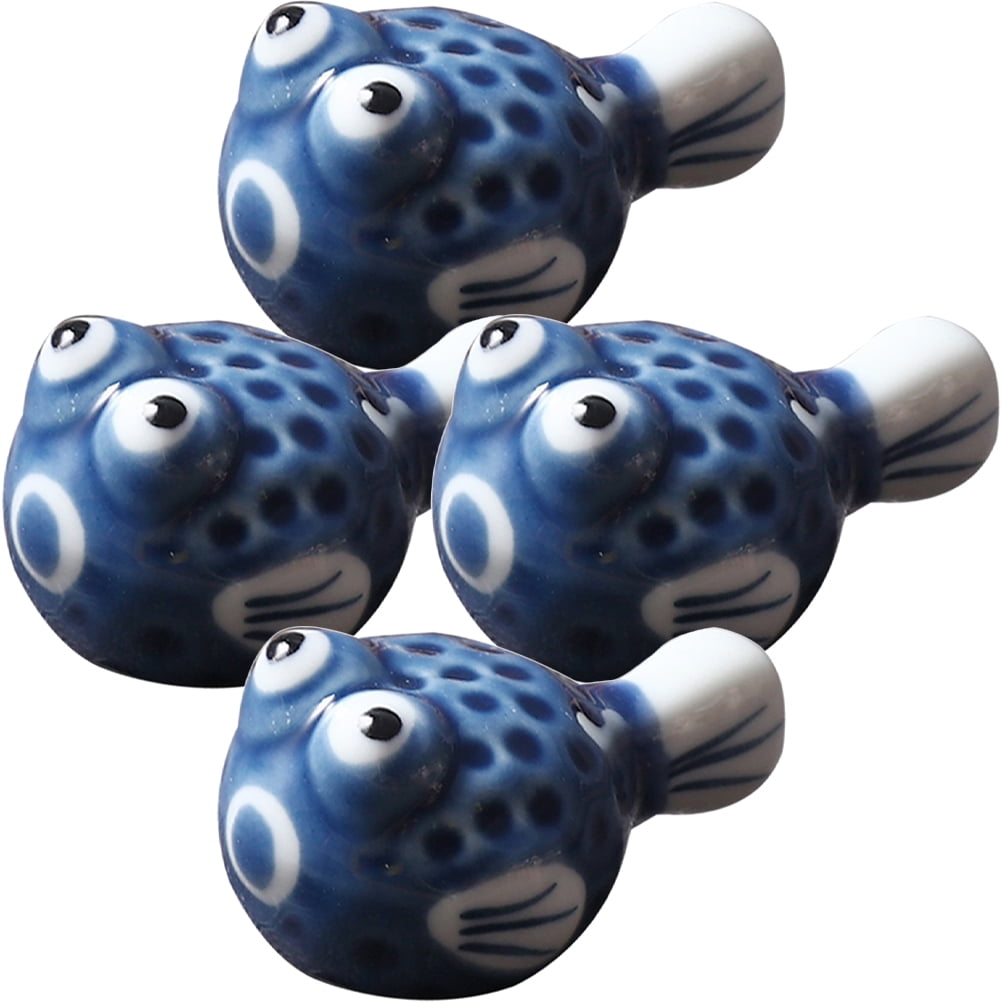 BESTOYARD Blue Ceramic Chopstick Rest Holder for Storage Use with ...