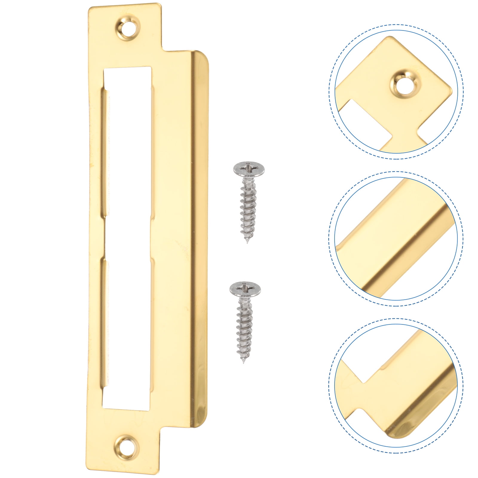 BESTOYARD Door Reinforcement Plate 2pcs Door Hole Filler Strike Plate ...