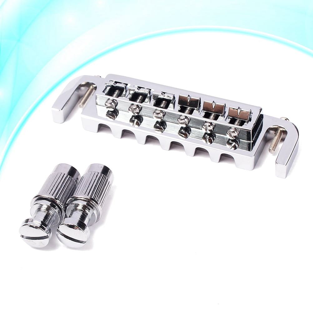 BESTOYARD Wraparound Guitar Bridge Saddle Tailpiece with Studs for ...