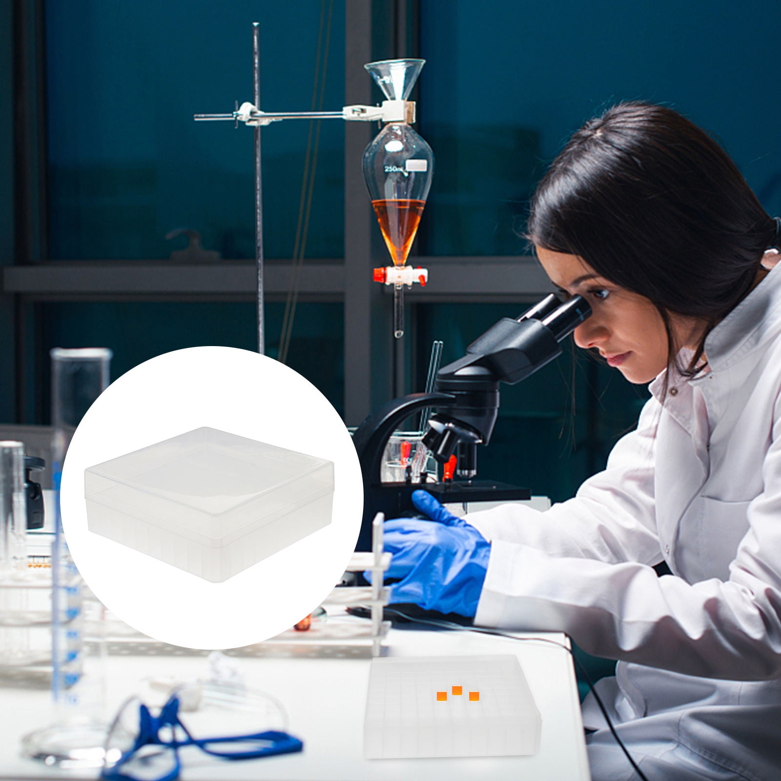 BESTOYARD Transparent Polypropylene Freezing Tubes Box Durable ...